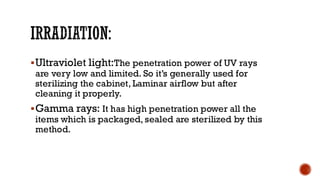 Sterilization technique and their types. | PDF