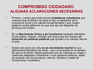 Compromiso Ciudadano- Quienes somos | PPT