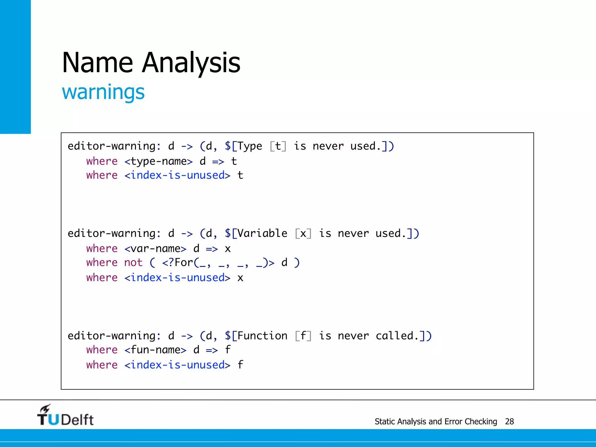 Declarative Semantics Definition - Static Analysis and Error Checking | PPT Declarative Semantics Definition - Static Analysis and Error Checking | PPT