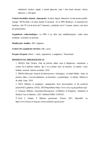 diabetes gestacional caso clínico | DOCX