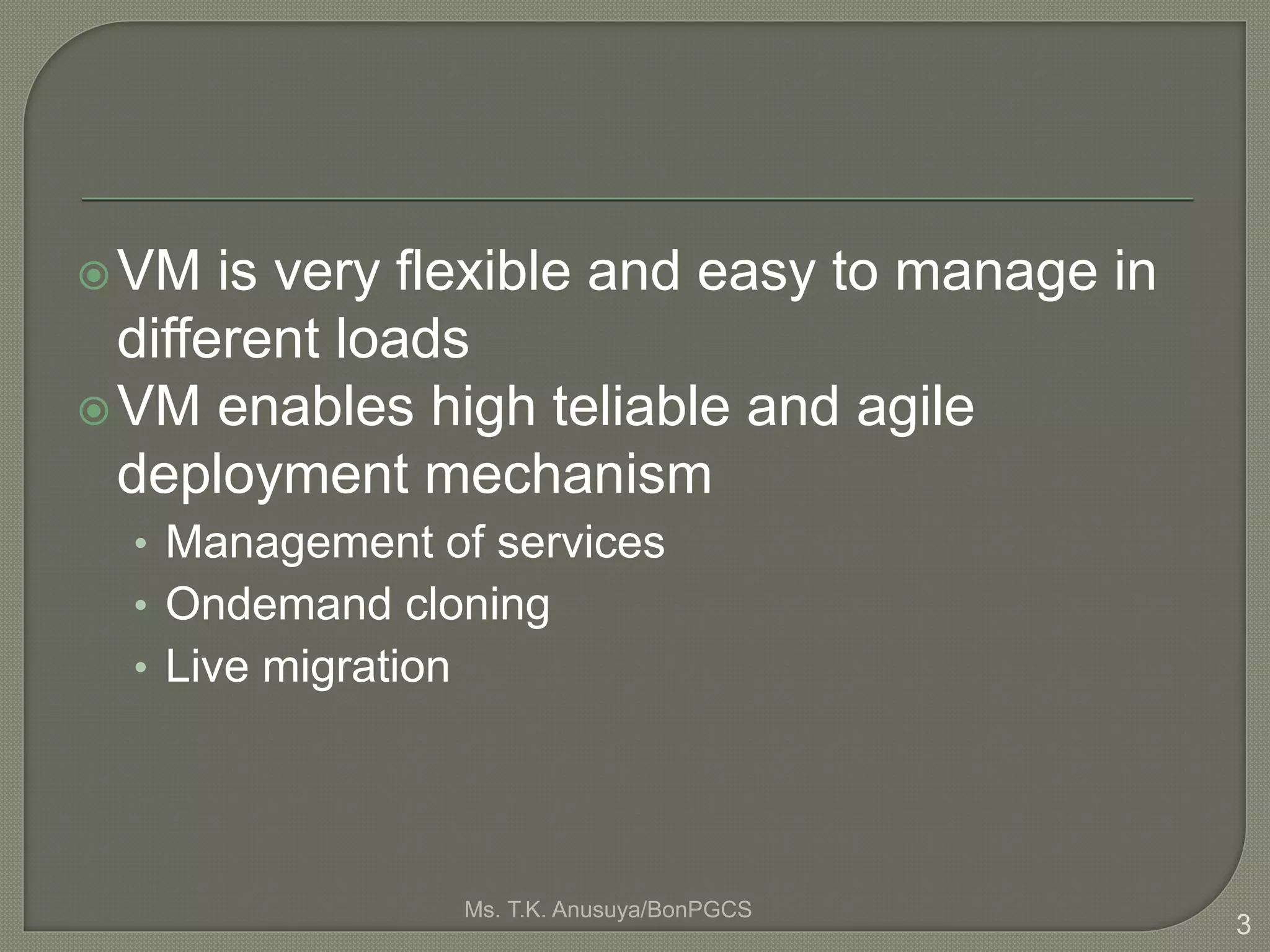Virtual Machine provisioning and migration services | PPTX