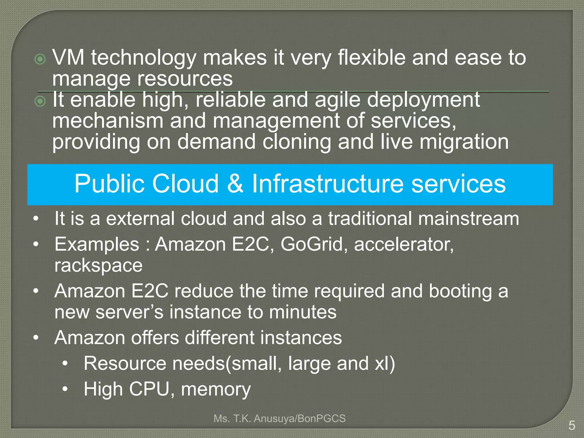 Virtual Machine provisioning and migration services | PPTX