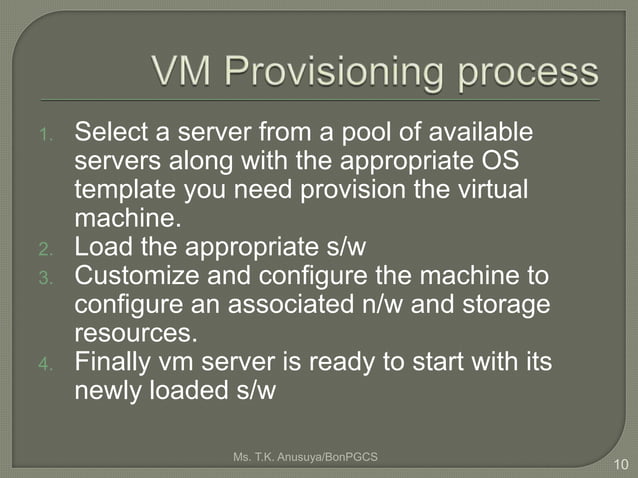 Virtual Machine provisioning and migration services | PPTX | Cloud Computing | Internet