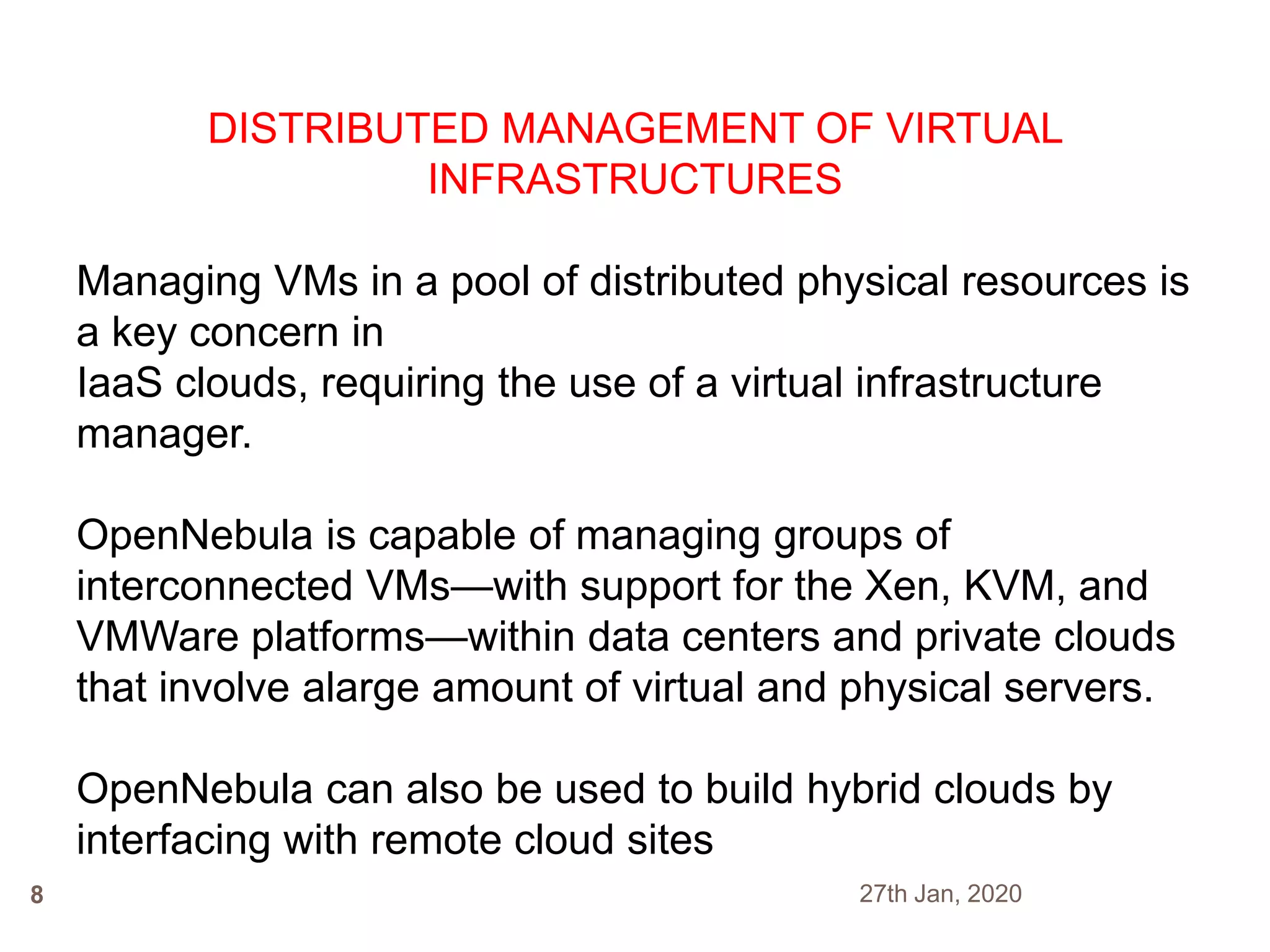 VM for cloud infrastructure | PPTX
