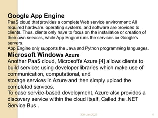 Cloud Computing Environment using Cluster as a service | PPTX