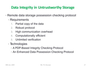 Data Storage in Cloud computing | PPT