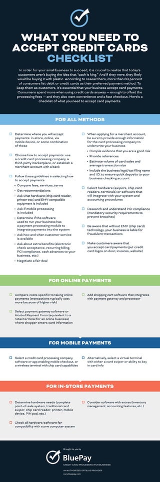 BluePay - What You Need To Accept Credit Cards | PDF | Credit Cards ...