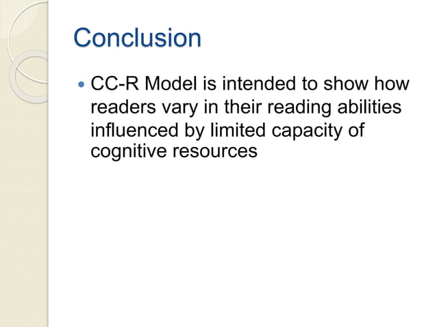 Capacity Constrained Reader Model (CC-R Model) | PPT