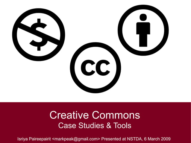 Creative Commons - Cases & Tools | PPT