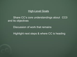 Cc0 Update (Amsterdam) (Final) | PPT