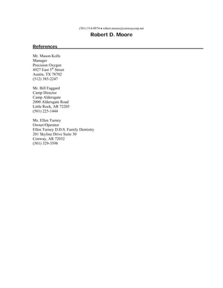 Robert Moore Resumé | PDF