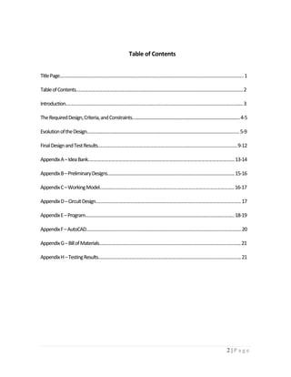 Arduino Line Following Robot Technical Report | PDF
