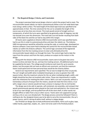 Arduino Line Following Robot Technical Report | PDF