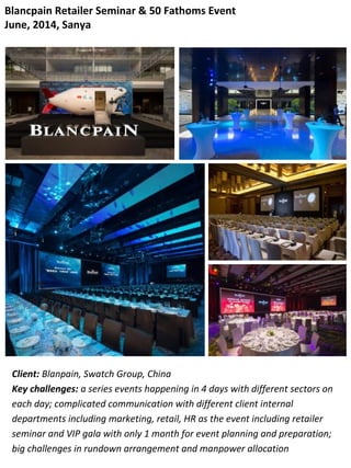 Luxury Event Management_Key Project Showcase | PPT