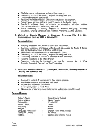 Resume Rasmi | DOCX