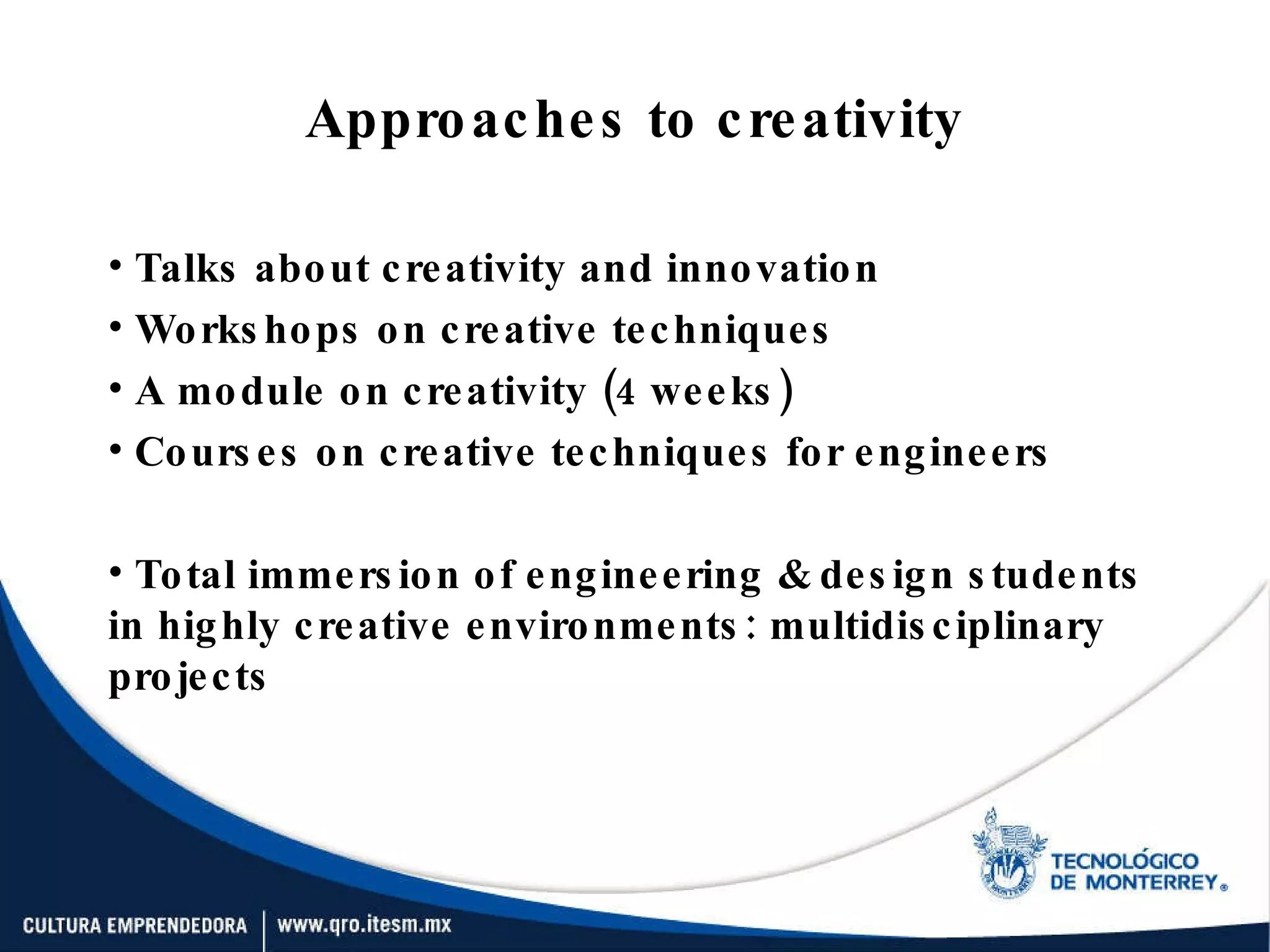 Promoting Creativity in Multidisciplinary Engineering Design Courses | PPT