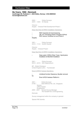 CV- PCBOVOERS_30012016 - UK & INT Survey CV Template 2016 | PDF