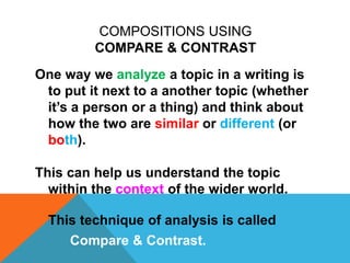 Analyzing With Compare & Contrast / IPA-DF | PPTX