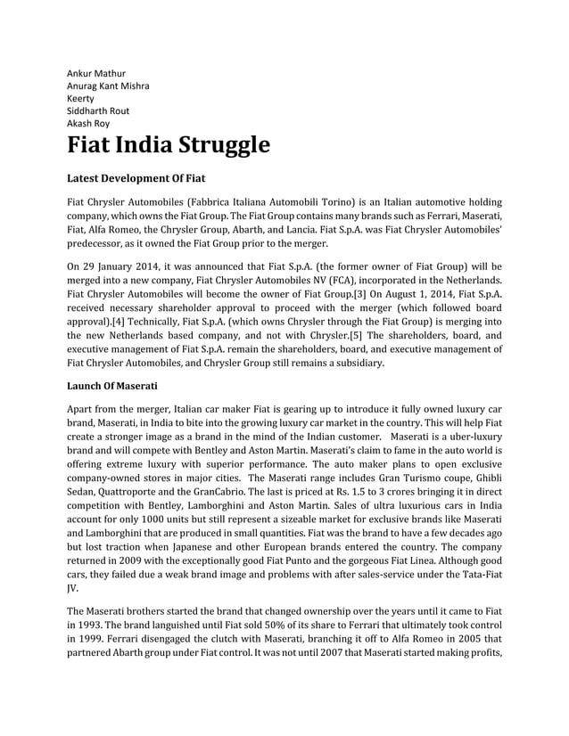 FIAT Project three tier | PDF