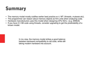 C11/C++11 Memory model. What is it, and why? | PPT