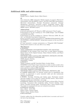 Resume of Sayantan Ghosh | PDF