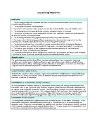 Concert Band First Performance Song | DOC