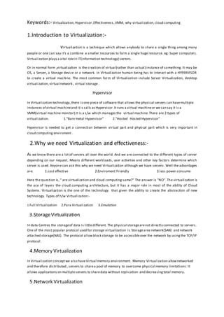 Virtualization in Cloud computing | PDF