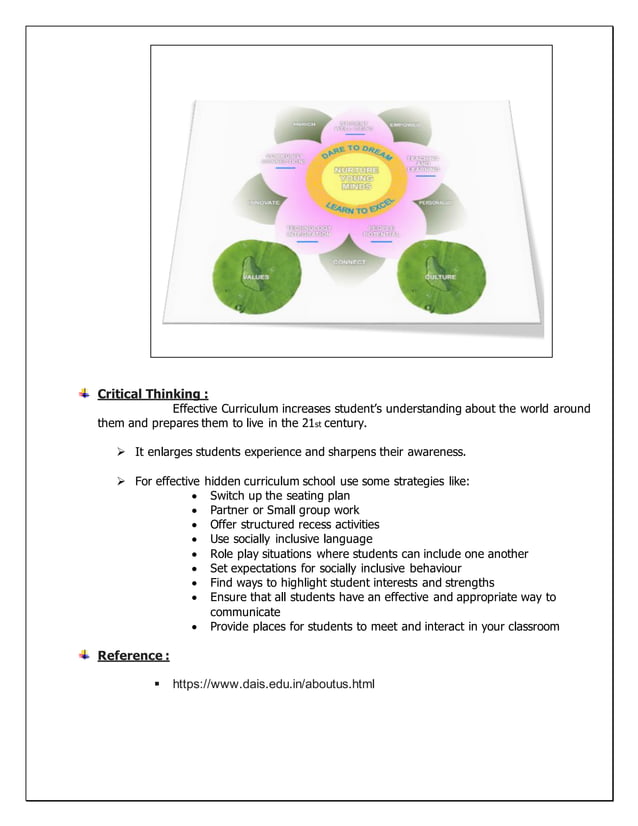 Critical Writing: Critically examine role of hidden curriculum with ...
