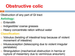 Colic in horses | PPTX