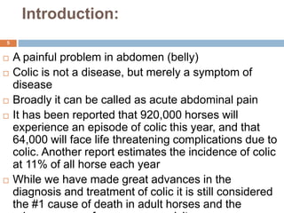 Colic in horses | PPTX