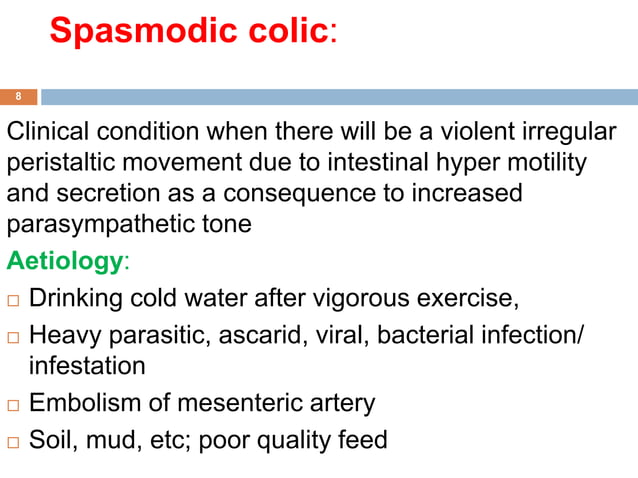 Colic in horses | PPTX | Digestive Disorders | Diseases and Conditions