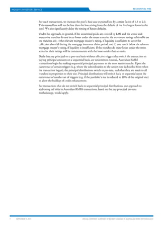 Summarising Past Changes in Australian RMBS Methodology | PDF | Home ...