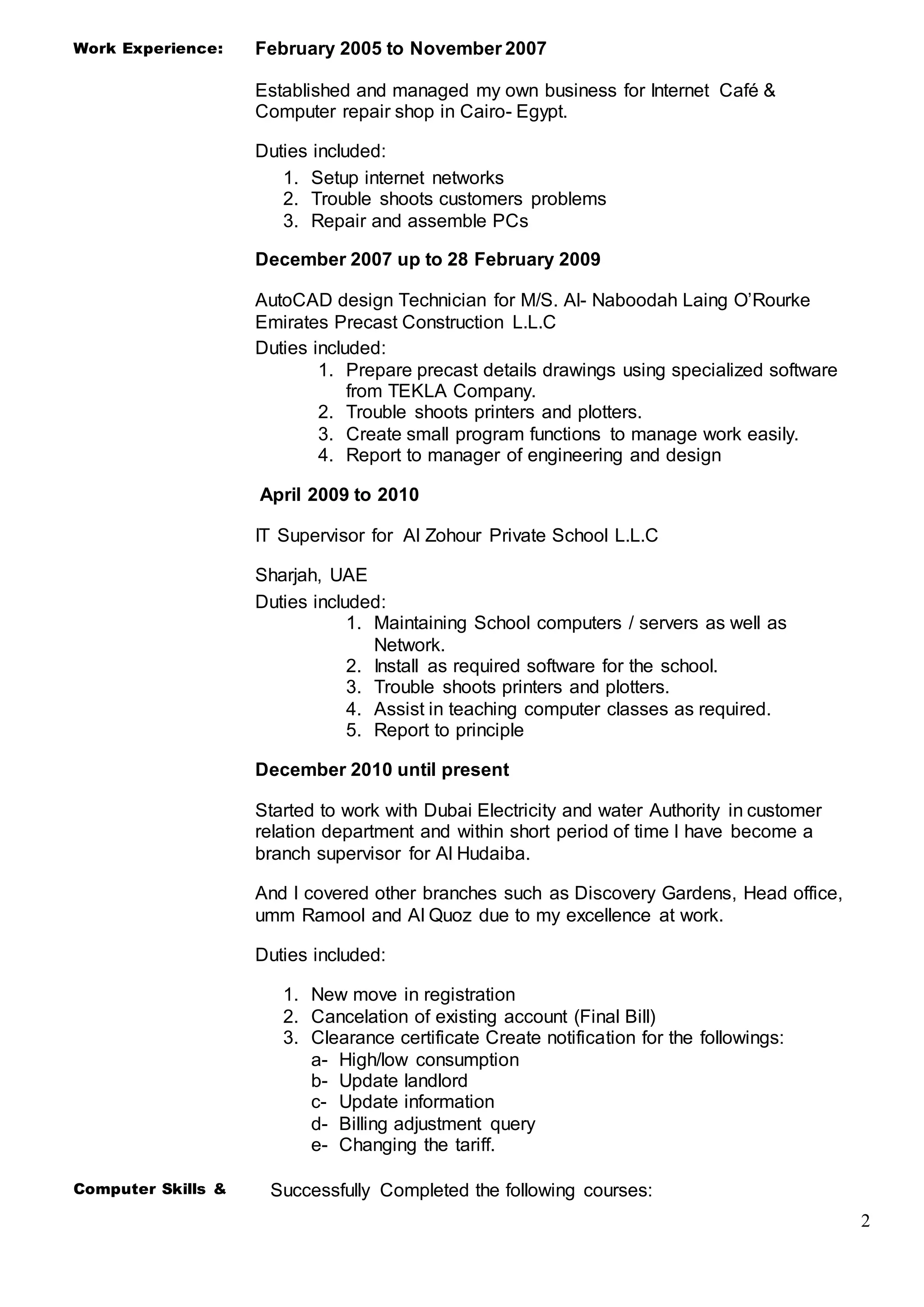Ahmed Yousef CV (1) | PDF