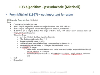 CC282 Decision trees Lecture 2 slides for CC282 Machine ... | PPT