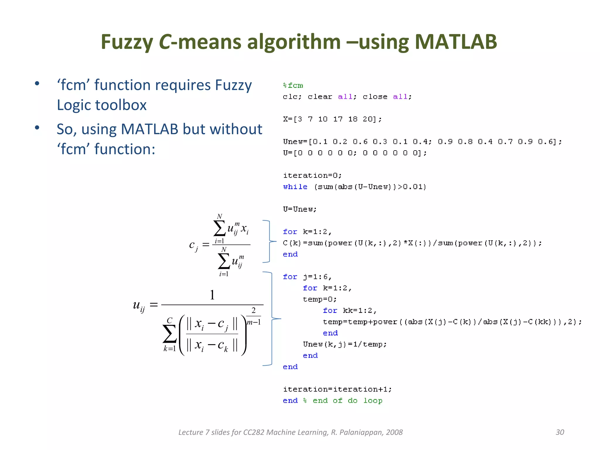 CC282 Unsupervised Learning (Clustering) Lecture 7 slides for ... | PPT