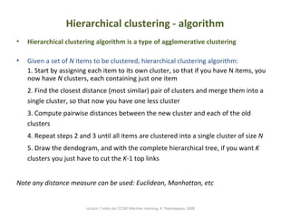 CC282 Unsupervised Learning (Clustering) Lecture 7 slides for ... | PPT