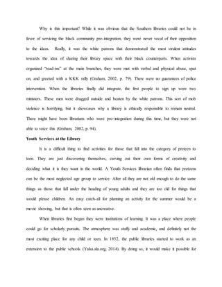 The Evolution of the Public Library Final Paper | DOCX