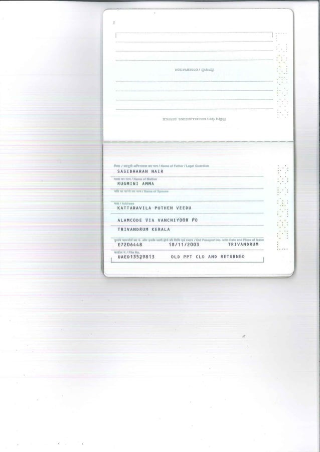 Saji Kumar-PP & Visa Copy | PDF