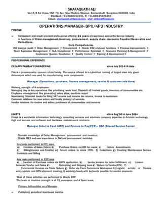 Shaf_Manager_MyResume .doc | Logistics | Business