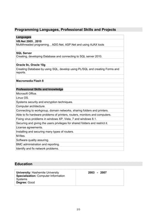 Mohammad Mazen CV | PDF
