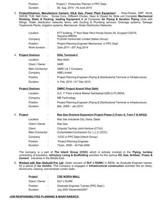 Project Planning Engineer | DOC