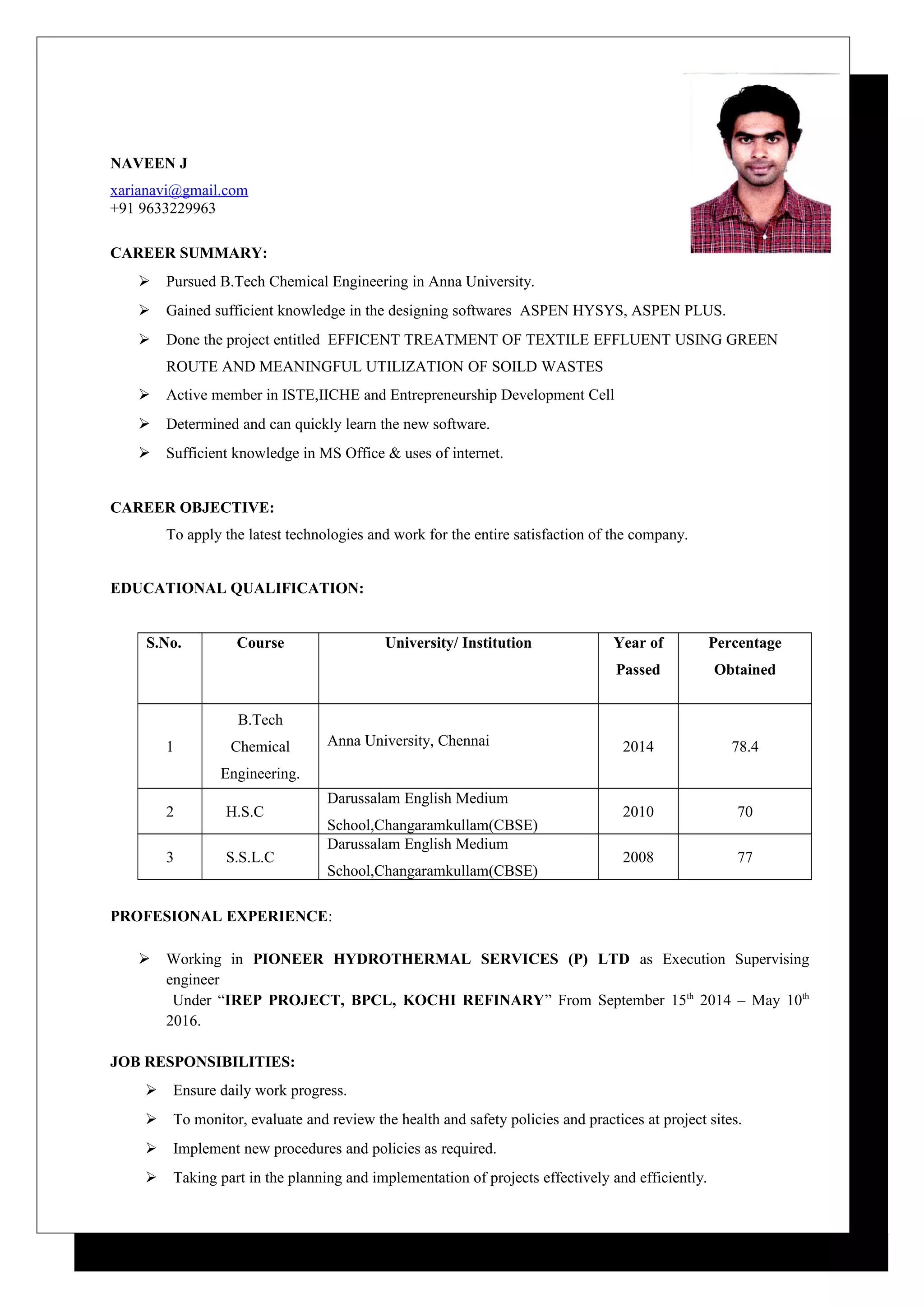 naveen resume | DOC