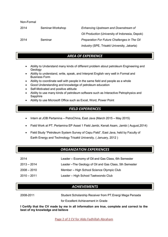 2. CV Aldo Fadhillah Abraham | PDF