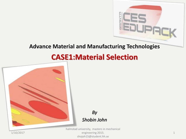 ces edupack material selection | PPTX | Commodities | Economy