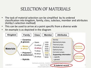 ces edupack material selection | PPTX