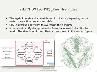 ces edupack material selection | PPTX