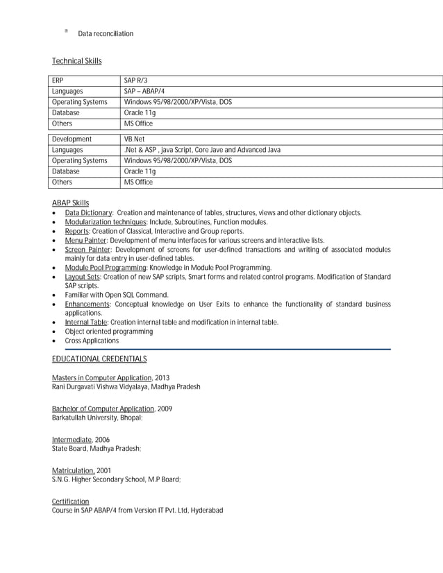 CURRICULUM VITE SAP ABAP (RAJKUMAR YADAV) | PDF