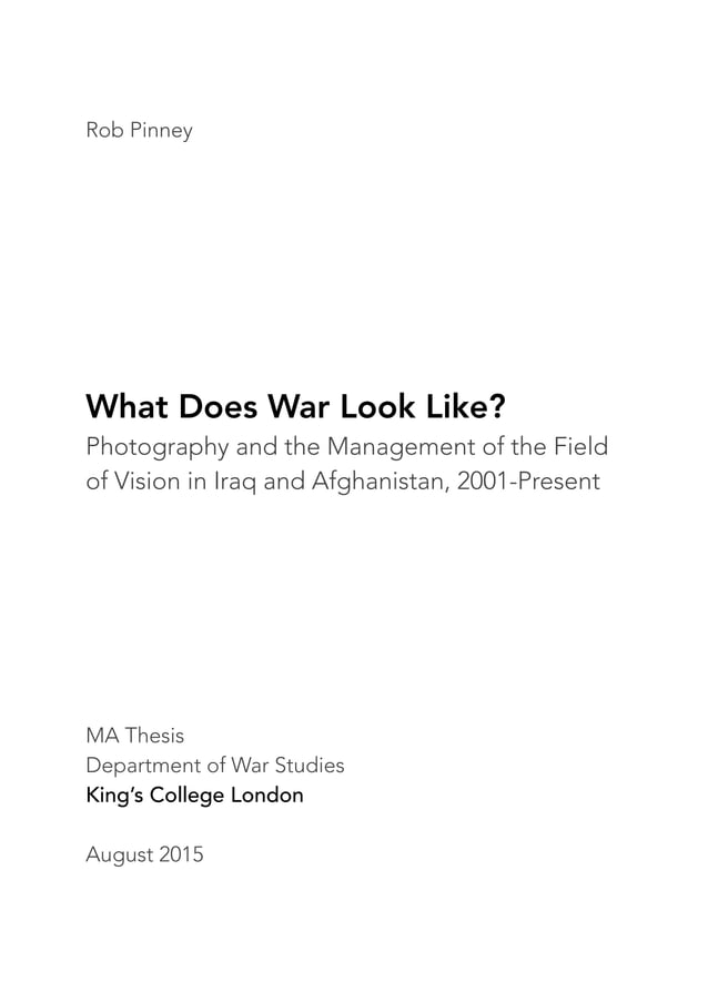 What+Does+War+Look+Like?+by+Rob+Pinney | PDF