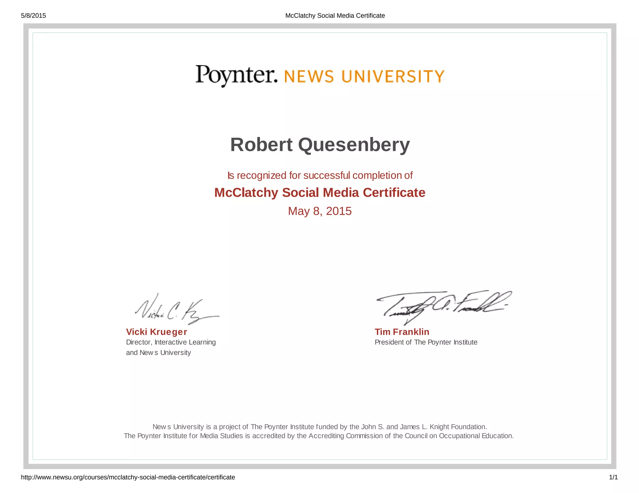 Poynter-Social Media Certificate | PDF