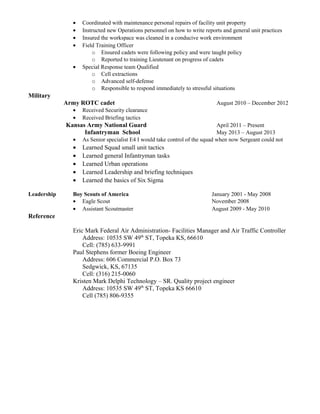 civ resume | DOC | Education